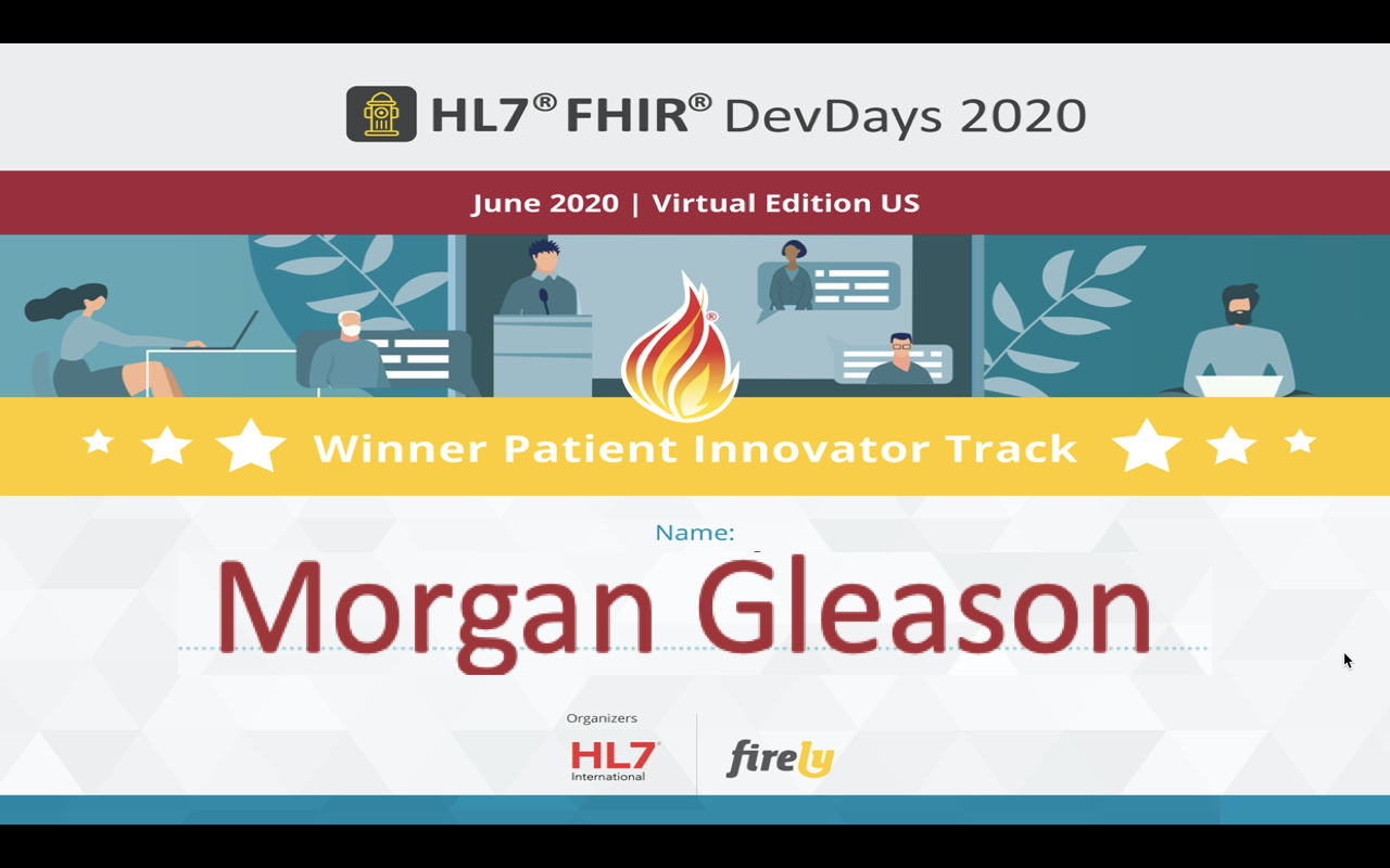Morgan Gleason, 21, wins FHIR DevDays Patient Track