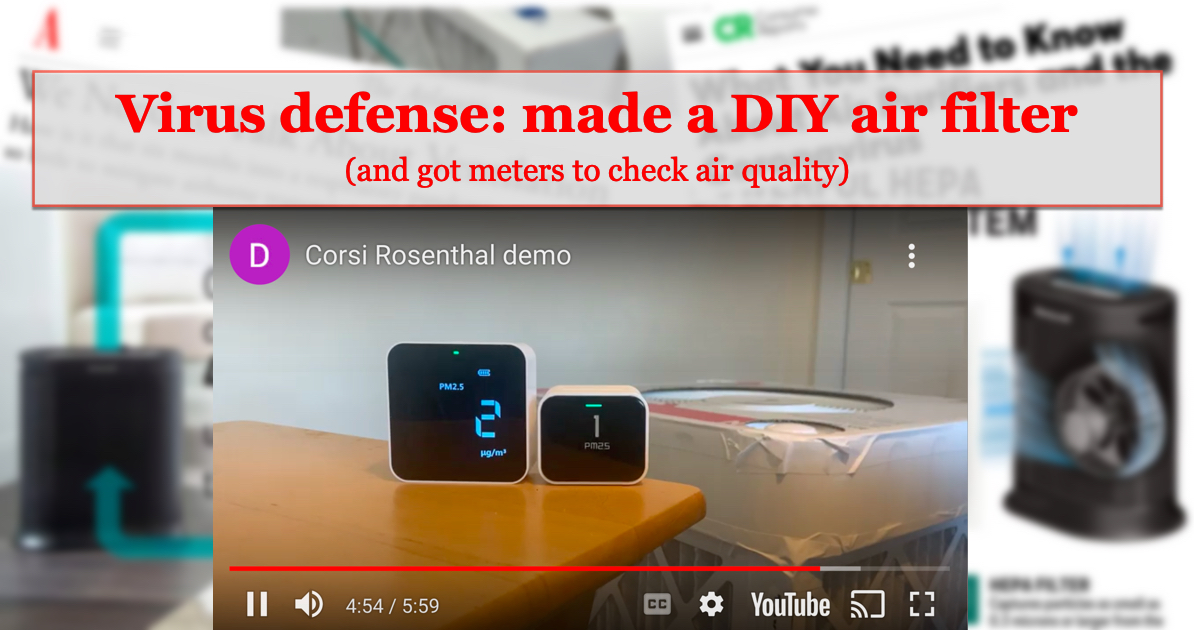 Watch a homemade “Corsi-Rosenthal” filter box clean tiny particles out of my air