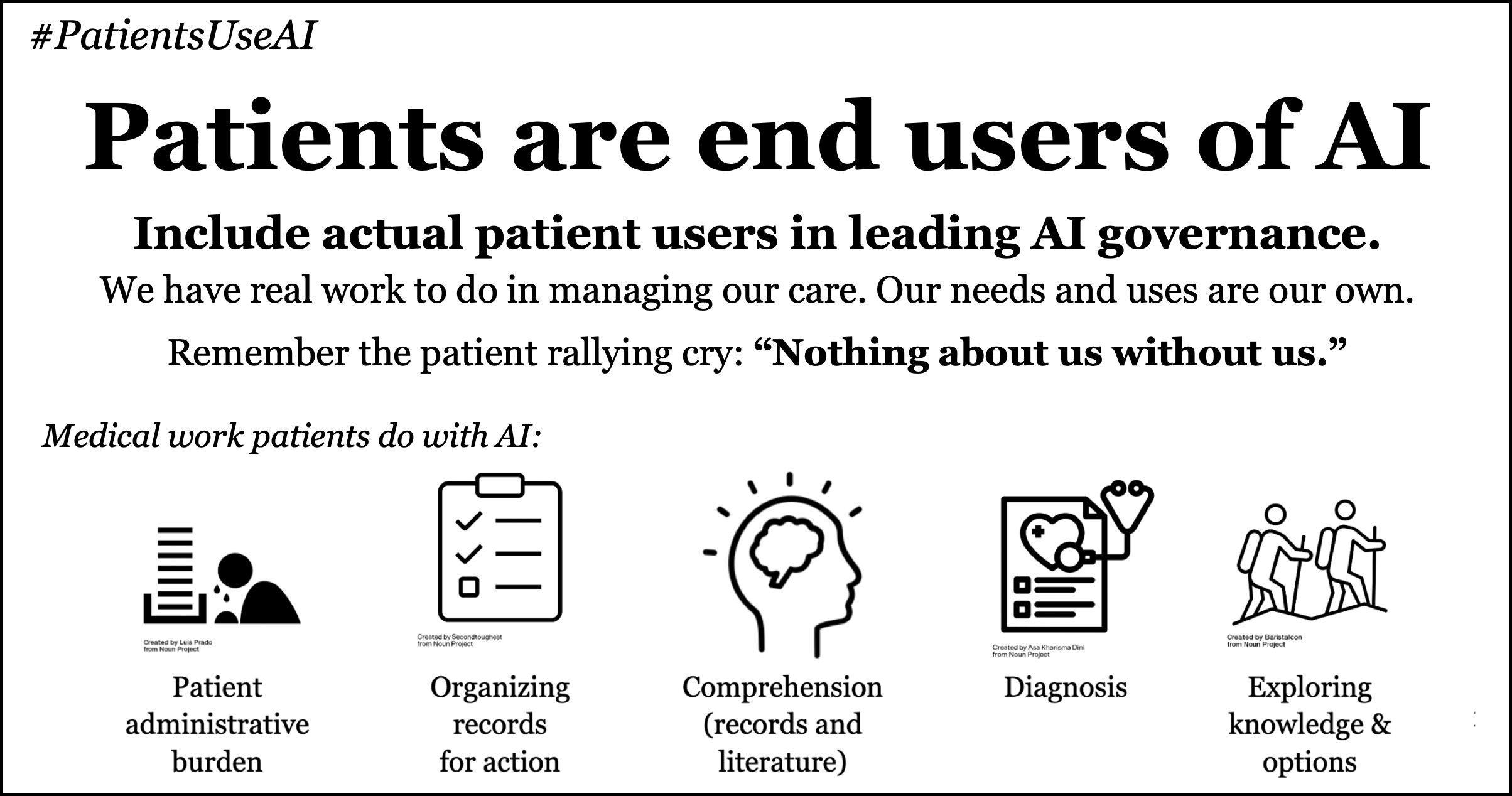 New hashtag: #PatientsUseAI!